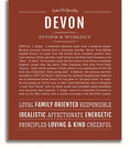 Devon (male) | Name Art Print – Name Stories