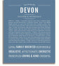 Devon (male) | Name Art Print – Name Stories