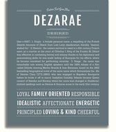 Dezarae Personalized Name Meaning Art Prints – Name Stories