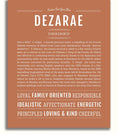Dezarae | Name Art Print – Name Stories