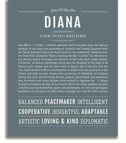 Diana | Name Art Print – Name Stories