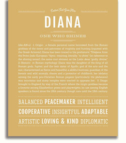 Diana | Name Art Print – Name Stories