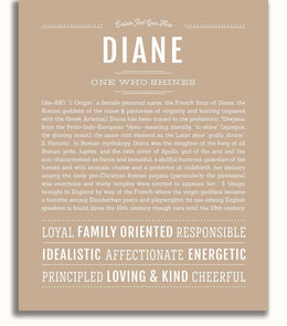 Diane | Name Art Print – Name Stories