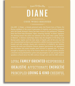 Diane | Name Art Print – Name Stories