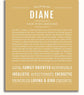 Diane Personalized Name Meaning Art Prints – Name Stories