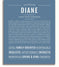 Diane Personalized Name Meaning Art Prints – Name Stories