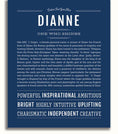 Dianne | Name Art Print – Name Stories