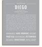 Diego Personalized Name Meaning Art Prints – Name Stories