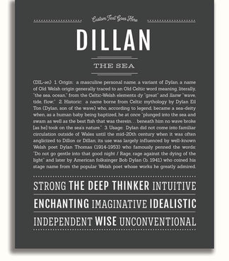 Dillan | Name Art Print – Name Stories