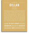 Dillan Personalized Name Meaning Art Prints – Name Stories