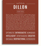 Dillon Personalized Name Meaning Art Prints – Name Stories
