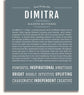 Dimitra Personalized Name Meaning Art Prints – Name Stories