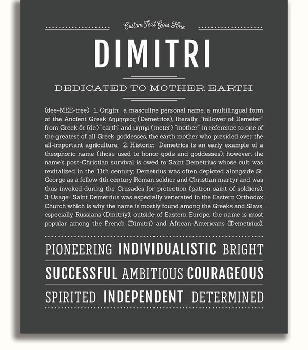 Dimitri | Name Art Print – Name Stories