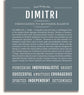 Dimitri Personalized Name Meaning Art Prints – Name Stories