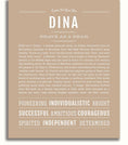 Dina | Name Art Print – Name Stories