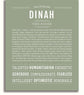Dinah Personalized Name Meaning Art Prints – Name Stories