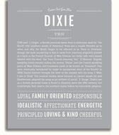 Dixie | Name Art Print – Name Stories