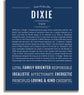 Dixie | Name Art Print – Name Stories