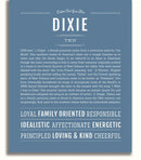 Dixie | Name Art Print – Name Stories