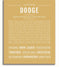 Dodge | Name Art Print – Name Stories