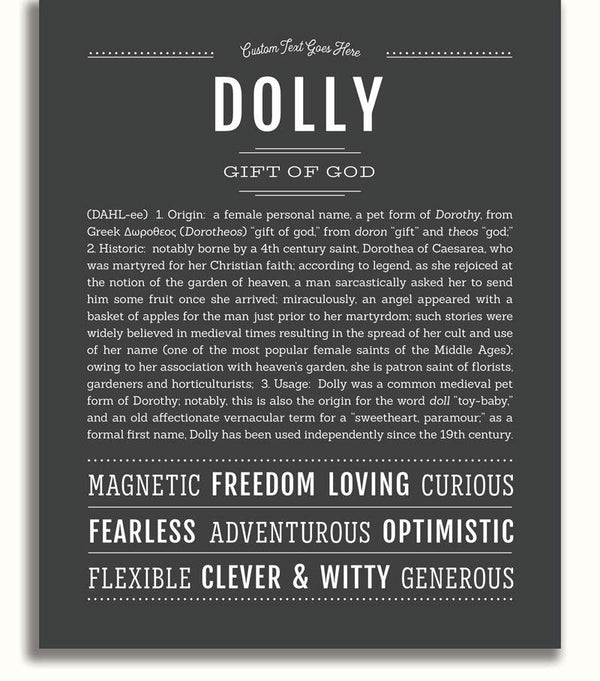 Dolly | Name Art Print - Personalized Custom Gifts – Name Stories