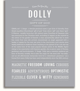 Dolly | Name Art Print – Name Stories