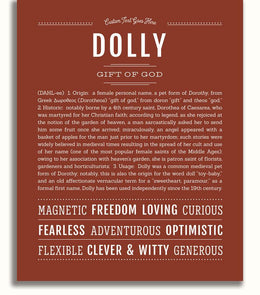 Dolly | Name Art Print – Name Stories