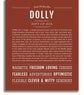 Dolly Personalized Name Meaning Art Prints – Name Stories