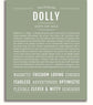 Dolly Personalized Name Meaning Art Prints – Name Stories