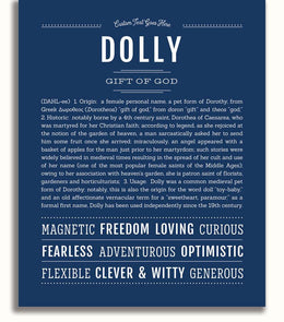 Dolly | Name Art Print – Name Stories
