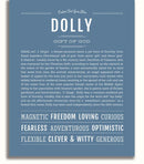 Dolly Personalized Name Meaning Art Prints – Name Stories