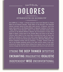 Dolores | Name Art Print – Name Stories