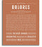Dolores | Name Art Print – Name Stories
