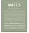 Dolores | Name Art Print – Name Stories