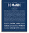 Domanic Personalized Name Meaning Art Prints – Name Stories