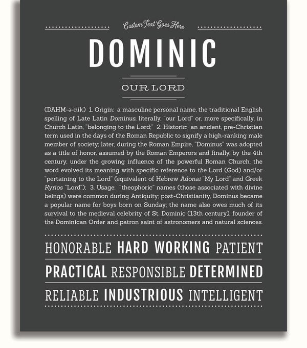 Dominic | Name Art Print – Name Stories