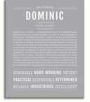 Dominic | Name Art Print – Name Stories
