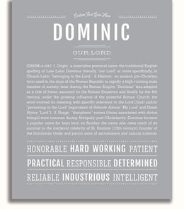 Dominic | Name Art Print – Name Stories