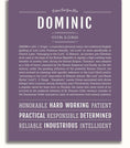 Dominic Personalized Name Meaning Art Prints – Name Stories