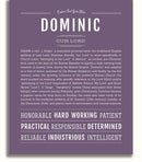 Dominic | Name Art Print – Name Stories
