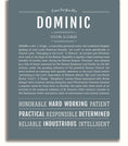 Dominic Personalized Name Meaning Art Prints – Name Stories