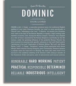 Dominic | Name Art Print – Name Stories