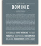 Dominic Personalized Name Meaning Art Prints – Name Stories