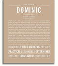 Dominic Personalized Name Meaning Art Prints – Name Stories