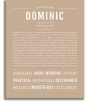 Dominic | Name Art Print – Name Stories