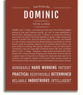 Dominic | Name Art Print – Name Stories