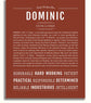 Dominic | Name Art Print – Name Stories