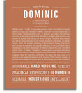 Dominic | Name Art Print – Name Stories