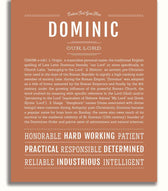 Dominic | Name Art Print – Name Stories