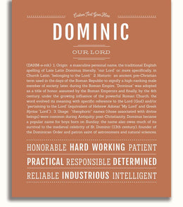 Dominic | Name Art Print – Name Stories